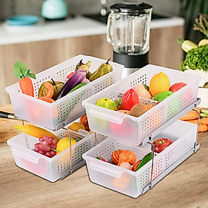 JRing 4-Tier Under Sink Organizer, Kitchen/Bathroom Cabinet Organizer Removable Storage Baskets with Dividers Multi-purpose Pull Out Home Organizers