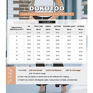 Dokotoo Womens High Waisted Bell Bottom Jeans Zipper Fly Flare Denim Pants Black Size 10