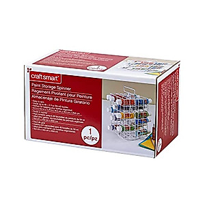 White Paint Storage Spinner by Craft Smart - Paint Tower Organizer Holds Up to 48 2oz Bottles - 1 Pack