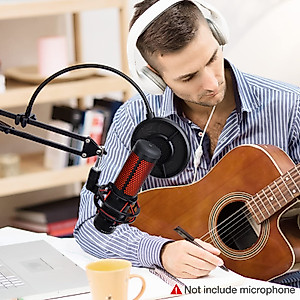 YOUSHARES 6-layer Pop Filter Compatible with HyperX QuadCast, Blue Yeti, Razer, Fifine and Other Mic, Upgraded Metal Microphone Pop Filter Windscreen with Flexible 360°Gooseneck