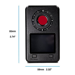 Mic-Lock Camera Finder Pro Black - Anti-Spy Hidden Camera Detector with Light Mode, Night Vision Mode, & Camera Finder Trainer