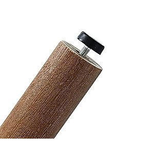 VESCASA Upholstered Dining Chairs with Natural Brush Wood Legs, Faux Leather Mid-Century Modern PU Dining Chairs with Curve Padded Open Back for Dining Room, Kitchen, Set of 2, Brown