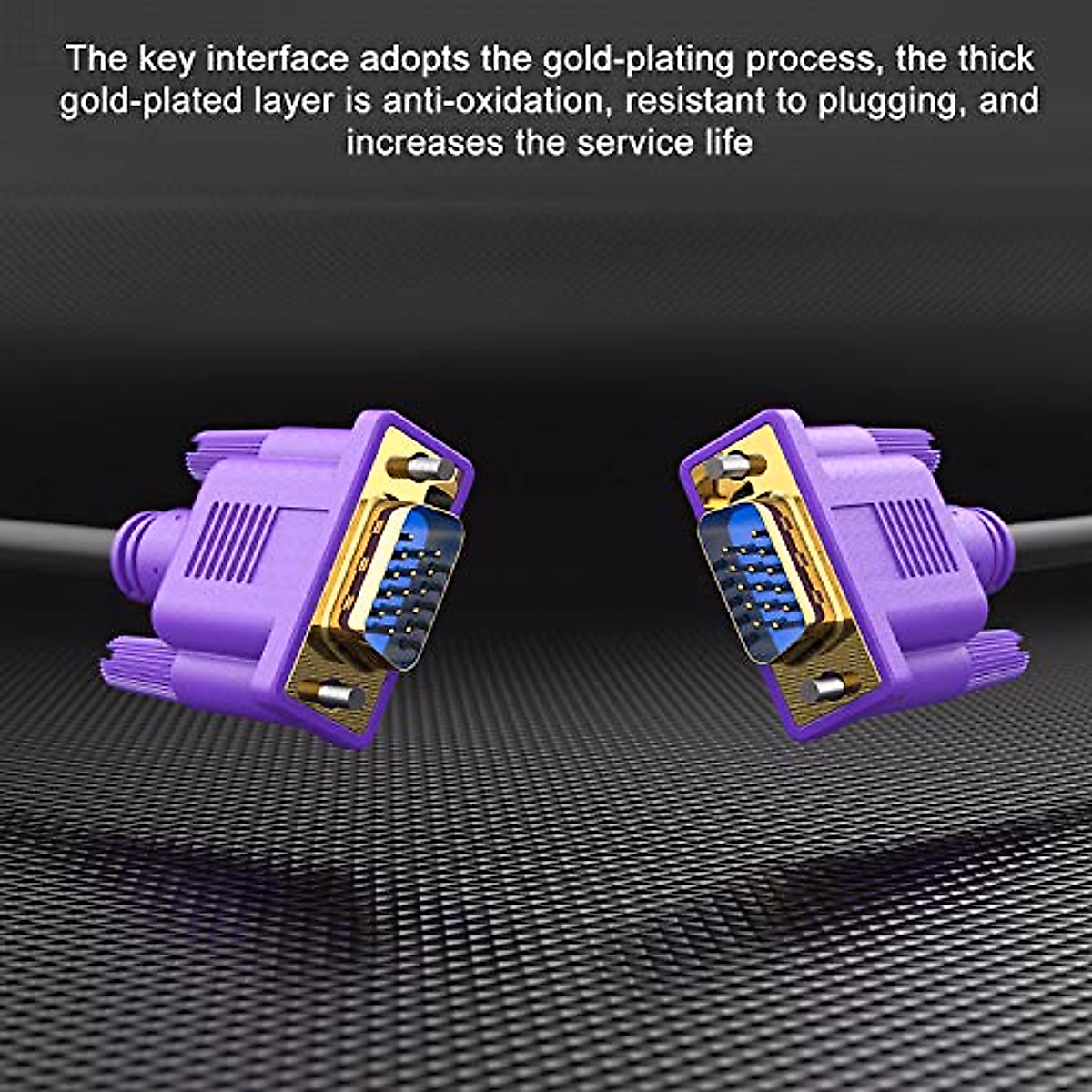 Halsouy VGA Cable, VGA to VGA 15 Pin Male to Male Monitor Cable (3 feet)