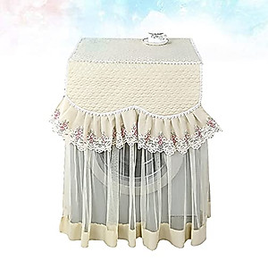 Vosarea Front Door Decor Sunproof Washing Machine Cover 60x60x87cm Automatic Washer Protectors Delicate Washing Machine Cover (Beige) Laundry Machine Cover Replacement Home Decoration