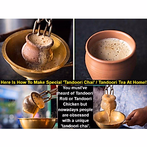 Odishabazaar Baked Kulhar Kulhad Cups Tandoori Chai Tea Cup Set of 6 (3.38 oz)