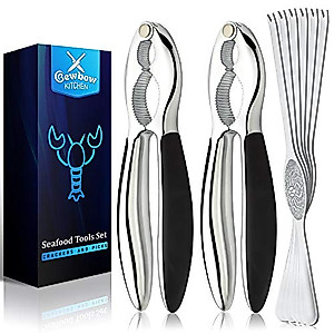 Premium Crab Crackers and Tools Set - 2 Lobster Crackers and 6 Seafood Forks Kit - Professional Seafood Tools Set Crab Leg Crackers and Tools - Nut Crackers for All Nuts Walnut Pecan Cracker and Picks