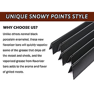 QuliMetal 7536 7537 22.5" Flavor Bars for Weber Spirit 300 Series(Side Control Panel), Spirit 700, Genesis Silver Gold Platinum B/C, Weber 900 Grills, Porcelain Steel Heat Plates for Weber 65903