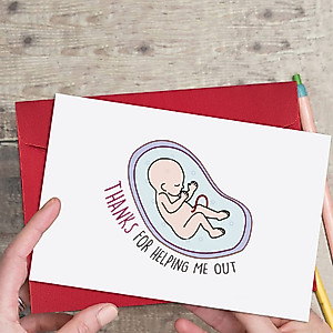 Cute Thank You Card for Midwife Doula OBGYN, Labor and Delivery Nurse Doctor Appreciation Card, Thanks for Helping Me Out Card,