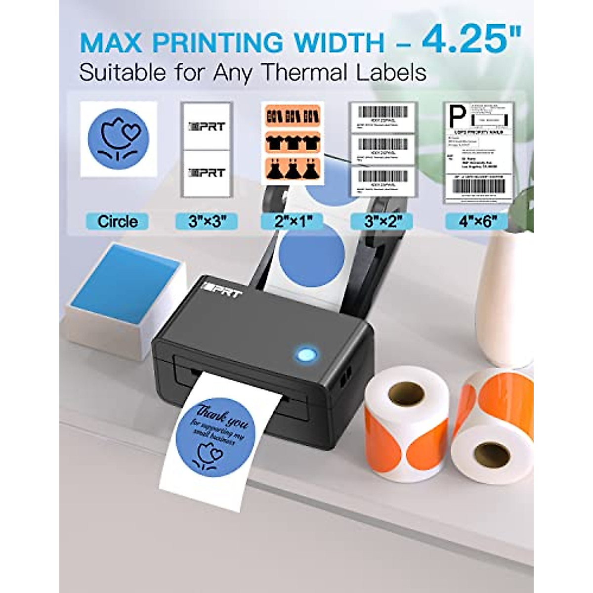 iDPRT Label Printer SP410 & Label Holder