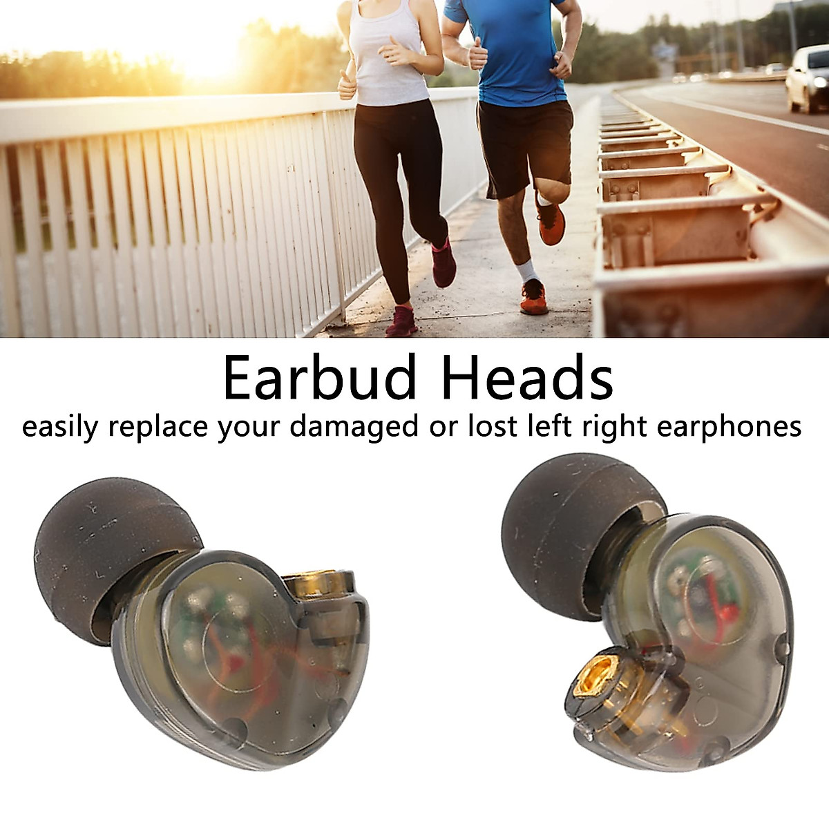 Earphone Head Replacement for SE215 SE315 SE535, Pluggable Detachable HiFi Earpiece Head,Sports Earphone Earbud Head, for Interface Cable(Black)