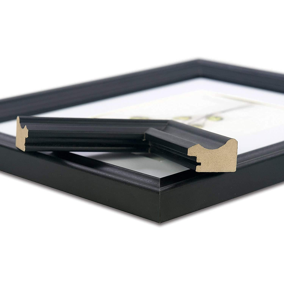 11x14 Picture Frames Black,Display Picture 8x10 with Mat,Set of 2,HD Plexiglass Photo Frame for Wall Mounting