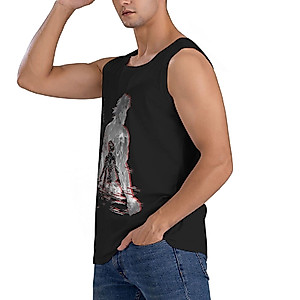 Anime Baki The Grappler Baki Hanma Tank Top Men's Summer Sleeveless Tee Casual Running Workout Sport Vest Black