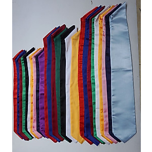 Grad Days Unisex Children Plain Graduation Stole 50'' Long White