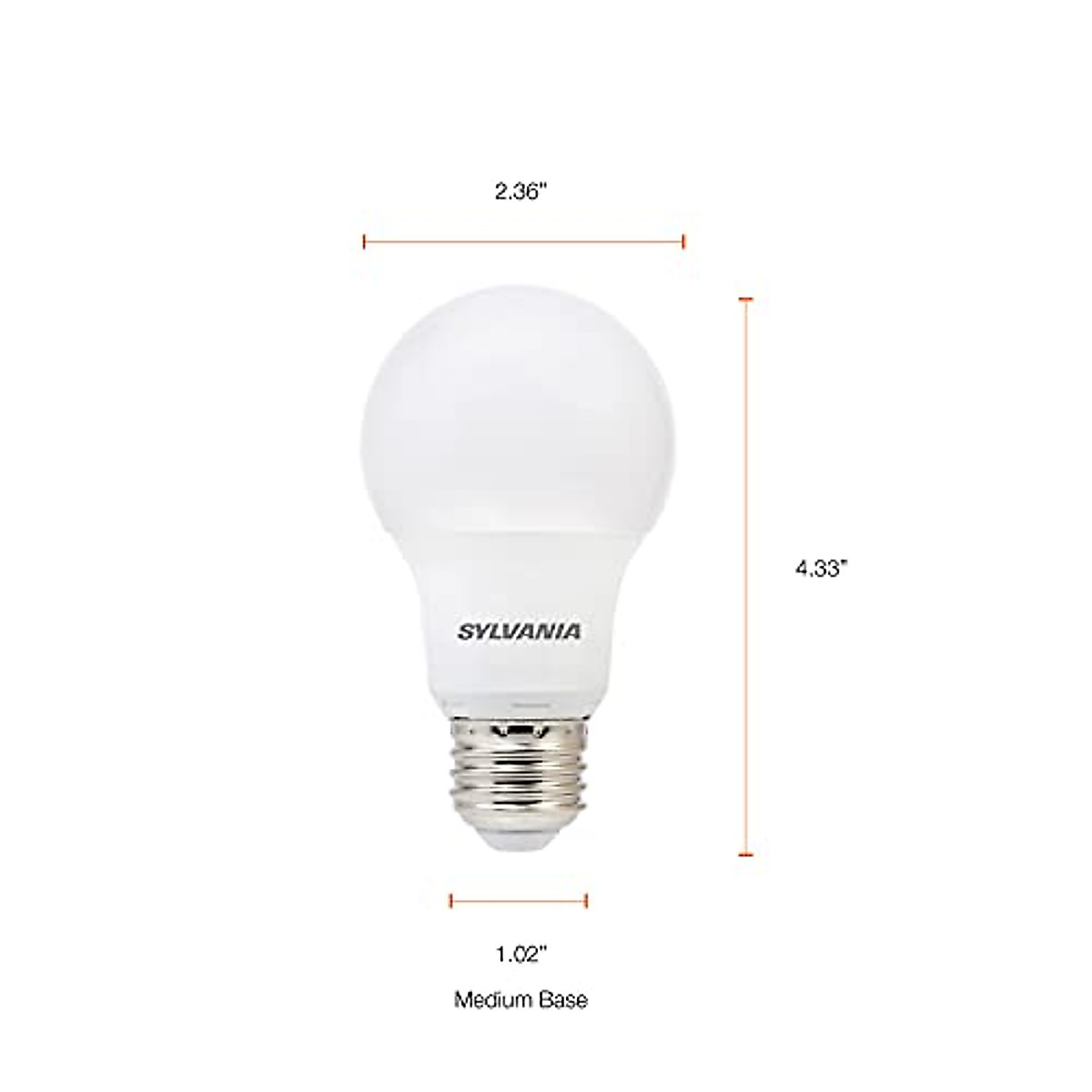 LEDVANCE LightSHIELD A19 Germicidal LED Light Bulb, 8.5W=60W, 10 yr, 800 lm, 2700K, Soft White - 4 Pack (41066)