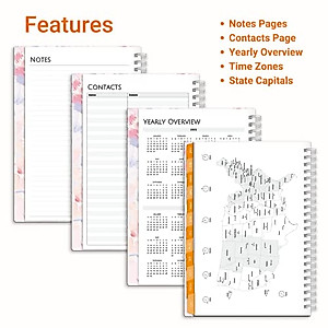 CRANBURY 2023 Planner Weekly Monthly (6x8.25", Watercolor), 2023 Small Planner Book, 8 x 6 Agenda Book, Yearly Calendar Planner, Monthly Tabs, Bookmark, Notes, Bonus Pocket, Stickers
