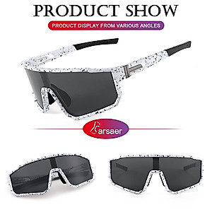 Karsaer Visison Polarized Cycling Riding Glasses Sports Sunglasses Men Women for Moutain Baseball MTB Bicycle