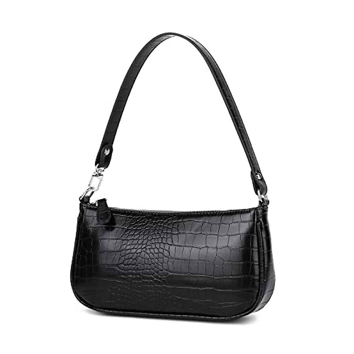 Shoulder Bags for Women, Retro Classic Tote HandBag Crocodile Pattern Clutch Purse with Zipper Closure