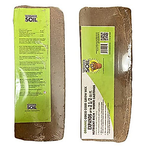 WONDER SOIL | Organic Coco Coir Brick/Block | Ready to Plant Compressed Coco Coir Fully Loaded with Nutrients | 10 LBS Block Expands to 2.5 Cu Ft | Incl Worm Castings & Nutrients