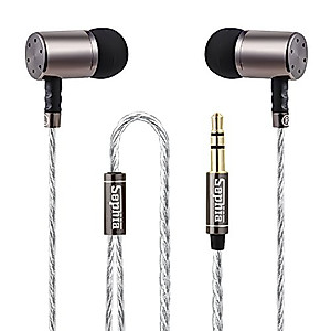 sephia SP2040 Earbuds in Ear Headphones Wired Earphones with Tangle Free Cord Case HD Bass Noise Isolating Ear Buds 3.5 mm Plug
