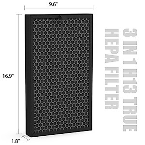 KJ350G Replacement Filter Compatible with TOSOT Air Cleaner Purifier KJ350G, True HEPA High-Efficiency Activated Carbon Filter, 2 Pack