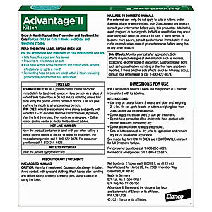 Advantage II Kitten Vet-Recommended Flea Treatment & Prevention | Cats 2-5 lbs. | 2-Month Supply