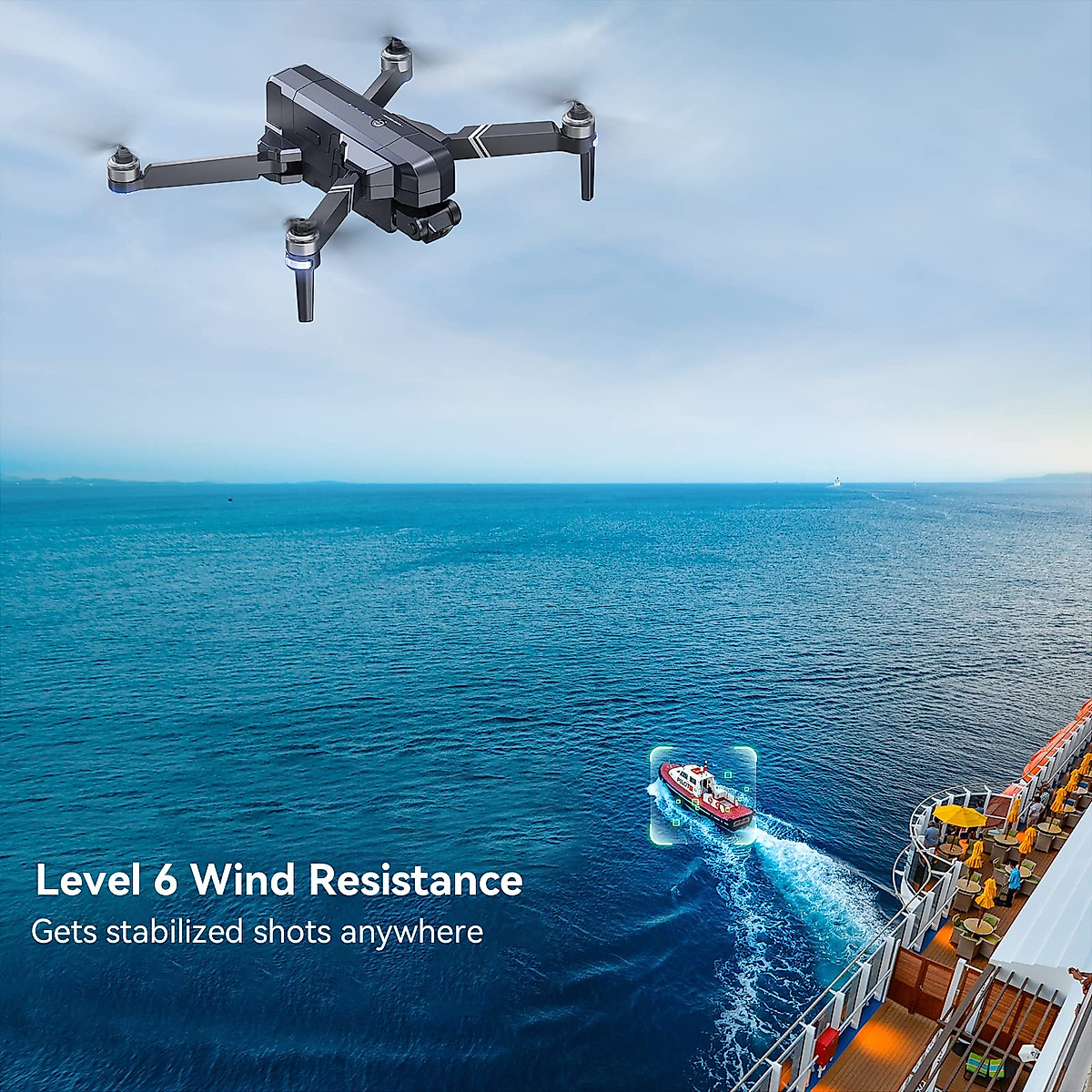 Ruko F11GIM2 Drone with 3 Batteries and Spare Gears, Auto to Home, Brushless Motor, 6-Level Wind Resistance