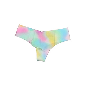 Victoria's Secret Pink No Show Thong Panty/Underwear Tie Dye/Multicolor New (as1, alpha, x_l, regular, regular)