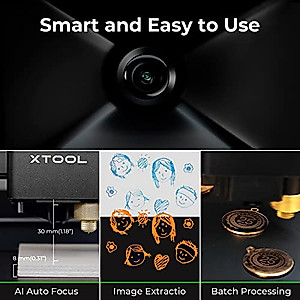 xTool M1 10w Compact 3-in-1 Laser Engraver & Cutting Machine with Rotary & Material Box, Higher Accuracy & Smarter 16MP Auto-Focus, Create Christmas DIY Wood/Metal/Paper/Acrylic/Iron-on/Vinyl