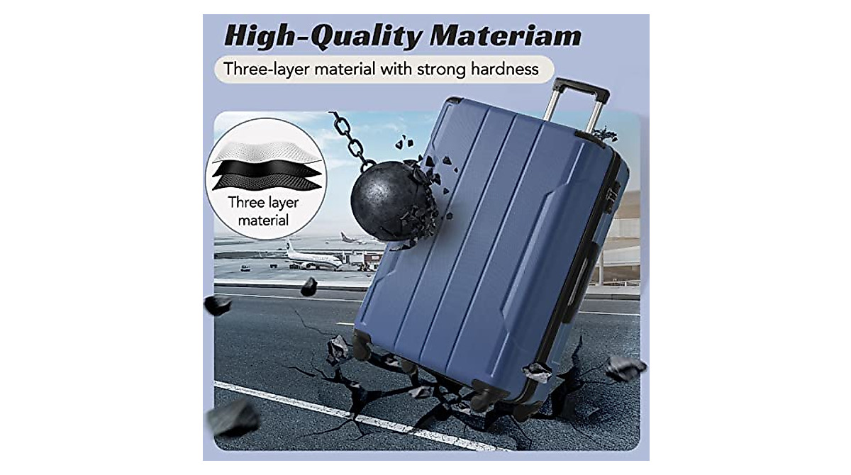 Merax Lightweight 2-Piece Luggage Set with TSA Lock and Spinner