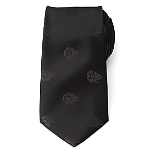 Cufflinks Inc. Millennium Falcon Black Tonal Men's Tie