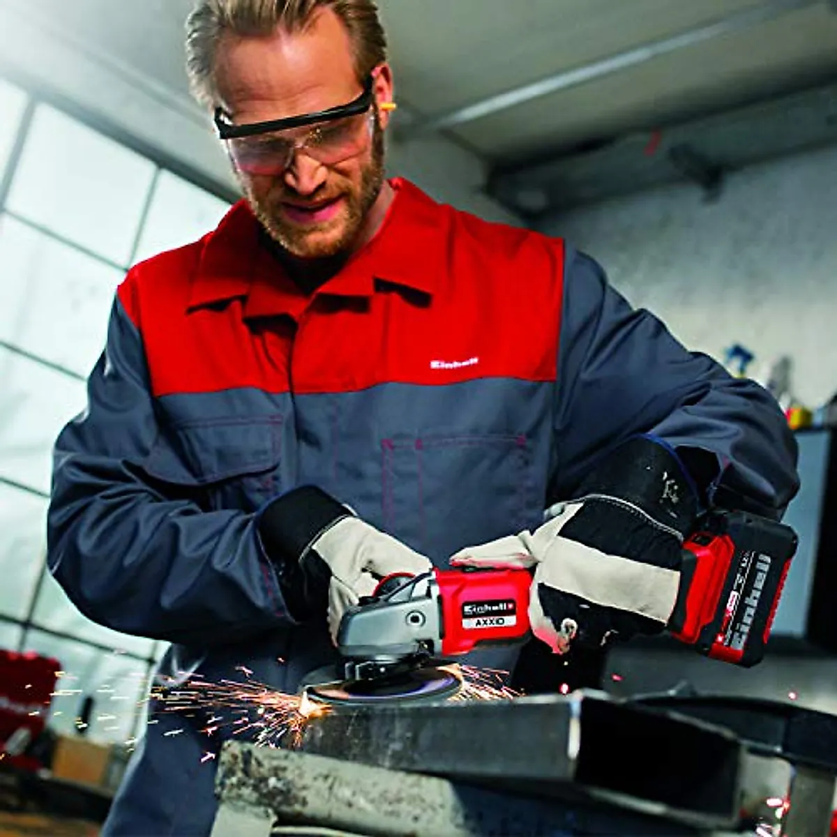 Einhell Axxio Power X-Change 18-Volt Cordless 5-Inch, Brushless Mmotor, 8500 RPM, Angle Grinder/Cutoff Tool for Grinding and Cutting, w/Quick Adjust Disc Guard