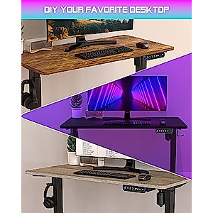Subhtoh Adjustable Standing Desk Frame, Electric Standing Computer Desk Frame for Home Office Table Leg, Adjustable Height Stand Up Desk Base with Memory Controller,Sit Stand Desk Leg