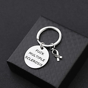 Lywjyb Birdgot Fuck Multiple Sclerosis Keychain (FUCK MS)