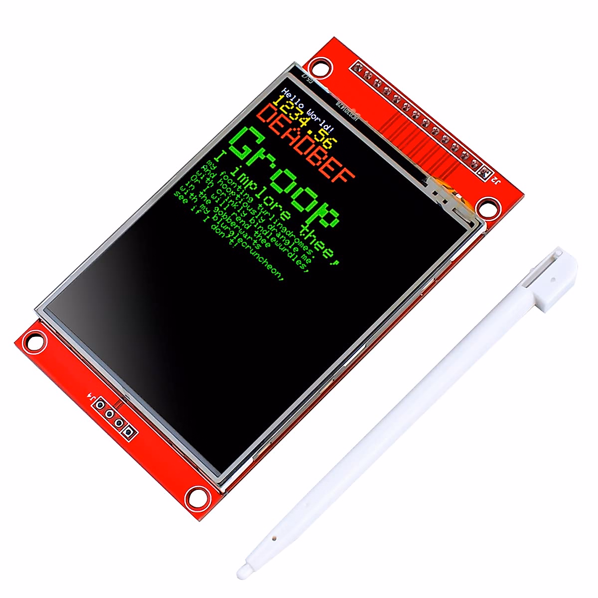 Hosyond 2.8 Inches TFT LCD Touch Screen Shield Display Module 320x240 SPI Serial ILI9341 with Touch Pen Compatible with Arduino R3/Mega2560 Development Board