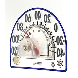 Springfield Static Cling Indoor Outdoor Thermometer, Temperature Gauge for Patio, Pool, and Sauna