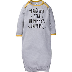 Gerber Unisex Baby Boy and Girls 4-Pack Sleeper Gown Star 0-6 Months