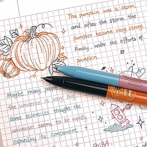 Writech Retractable Gel Ink Pens: Multi Colored 2 in 1 Colorful Click Pen Assorted Color 8ct Extra Fine Point Tip 0.5mm Journaling Smooth Writing Note Taking Coloring No Bleed & Smear & Smudge