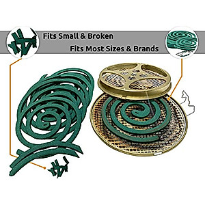 Portable Mosquito Coil Holder - Mosquito Coil & Incense Burner for Outdoor use, Pool Side, Patio, Deck, Camping, Hiking, etc. (Includes Set of 2 Holders)