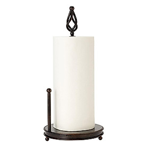 Gourmet Basics by Mikasa Camille Paper Towel Holder, Antique Black