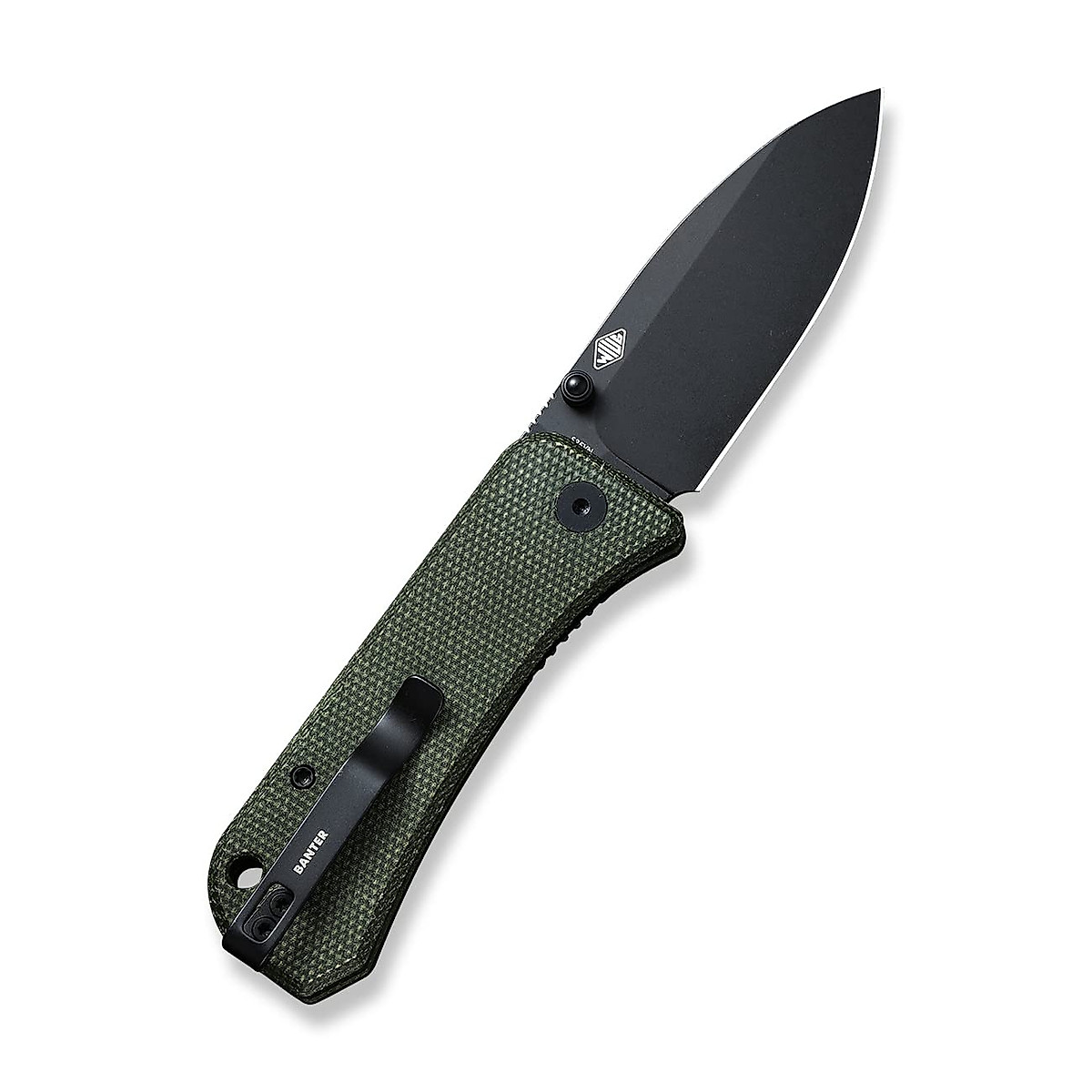 WeKnife Banter Pocket Knife for EDC, Ben Petersen Folding Knife with 2.9”S35VN Blade, Titanium Thumb Stud Opener 2004B (Black)