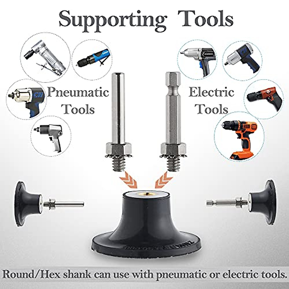 Tshya Quick Change Disc, 40 Pack 2 inch Sanding Discs, with 1/4" Roll Lock Disc Pad Holder for Die Grinder, A/O 36/60/80 Grit, Nonwoven CRS MED Fine, for Surface Preparation/Conditioning(Mix Nylon)