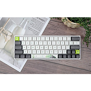 EPOMAKER SK64S Hot Swappable Bluetooth 5.1 Wireless/Wired Mechanical Keyboard with RGB Backlit, PBT Keycaps for Win/Mac/Gaming (Gateron Optical Yellow, Panda)