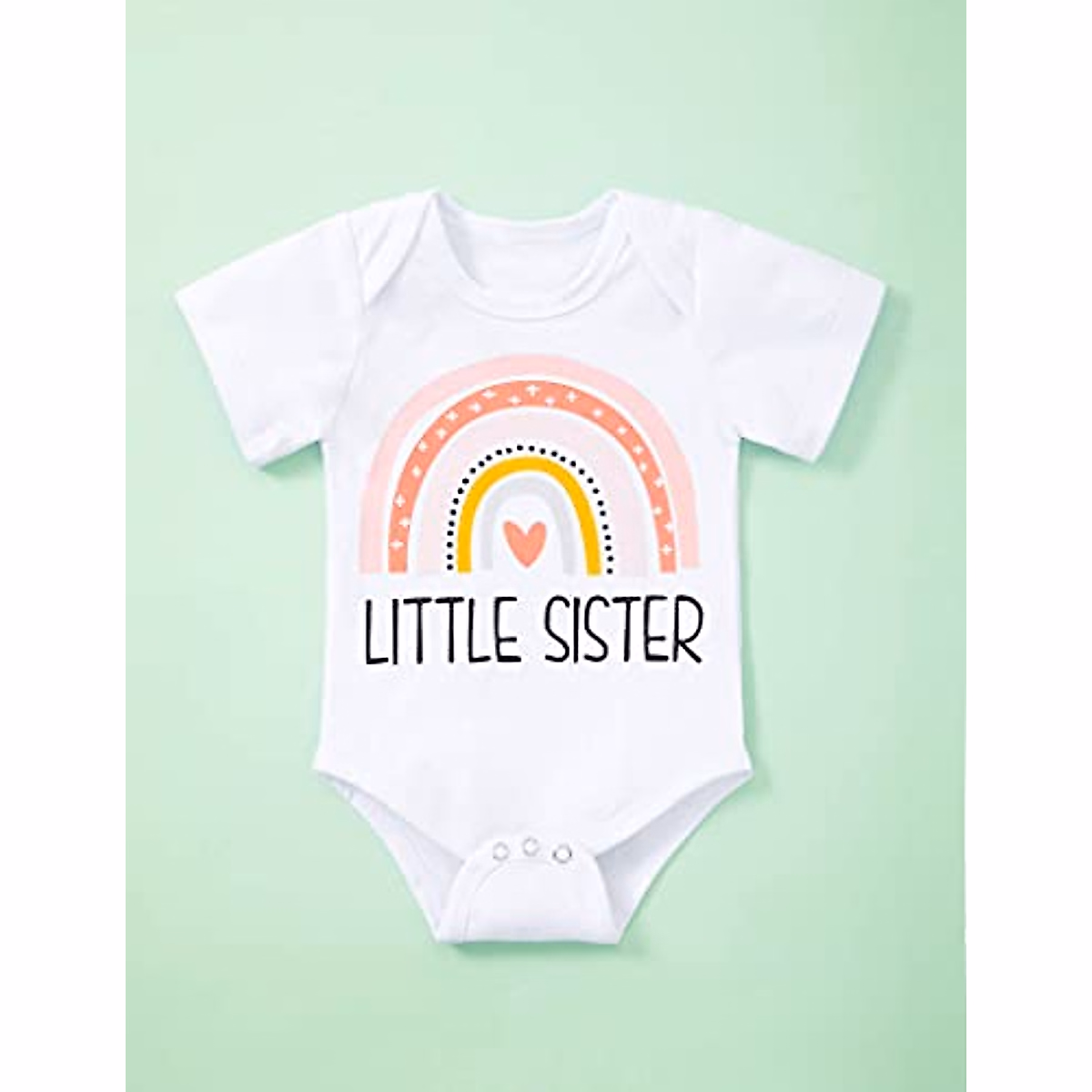 KANGKANG Newborn Baby Girl Clothes Rainbow Romper Short Sets Infant Girl Summer Little Sister Outfits 3PC
