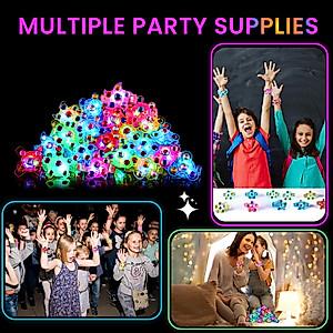 SCIONE LED Light Up Bracelets Party Favors for Kids 4-8 8-12, 48 Pack Goodie Bag Stuffers Classroom Prizes, Pinata Stuffers, Return Gifts for Kids Birthday Halloween Christmas Valentines Party Faovrs