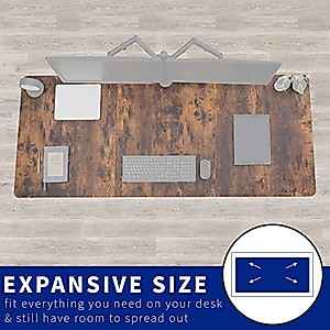 VIVO Universal 71 x 30 inch Table Top for Standard and Sit to Stand Height Adjustable Home and Office Desk Frames, 3 Section Desktop, Vintage Brown, DESK-TOP72-30N