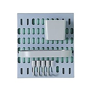 Saterkali Wall Storage Rack Easy to Install Home Garage Kitchen Room Hanging Shelf Storage Box Strong Bearing Capacity Wall-Mounted Grey