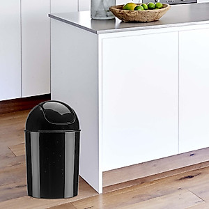 Umbra Mini Waste Can, 1-1/4 Gallon with Swing Lid (Galaxy)