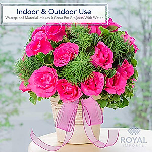 Royal Imports Organza Wired Sheer Ribbon 1.5" (#9) for Floral & Craft Decoration, 50 Yard Roll (150 FT Spool), Royal Blue