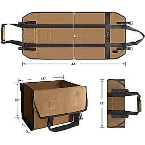 Highpro Firewood Carrier with Handles – Waxed Canvas Log Carrier Tote - Log Carrier for Firewood – Best for Carrying Wood at Home or Camping by Outdoor