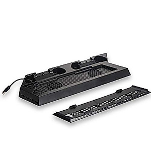 YICANG Vertical Stand with Cooling Fan Controller Charging Station for PS4 /PS4 Slim